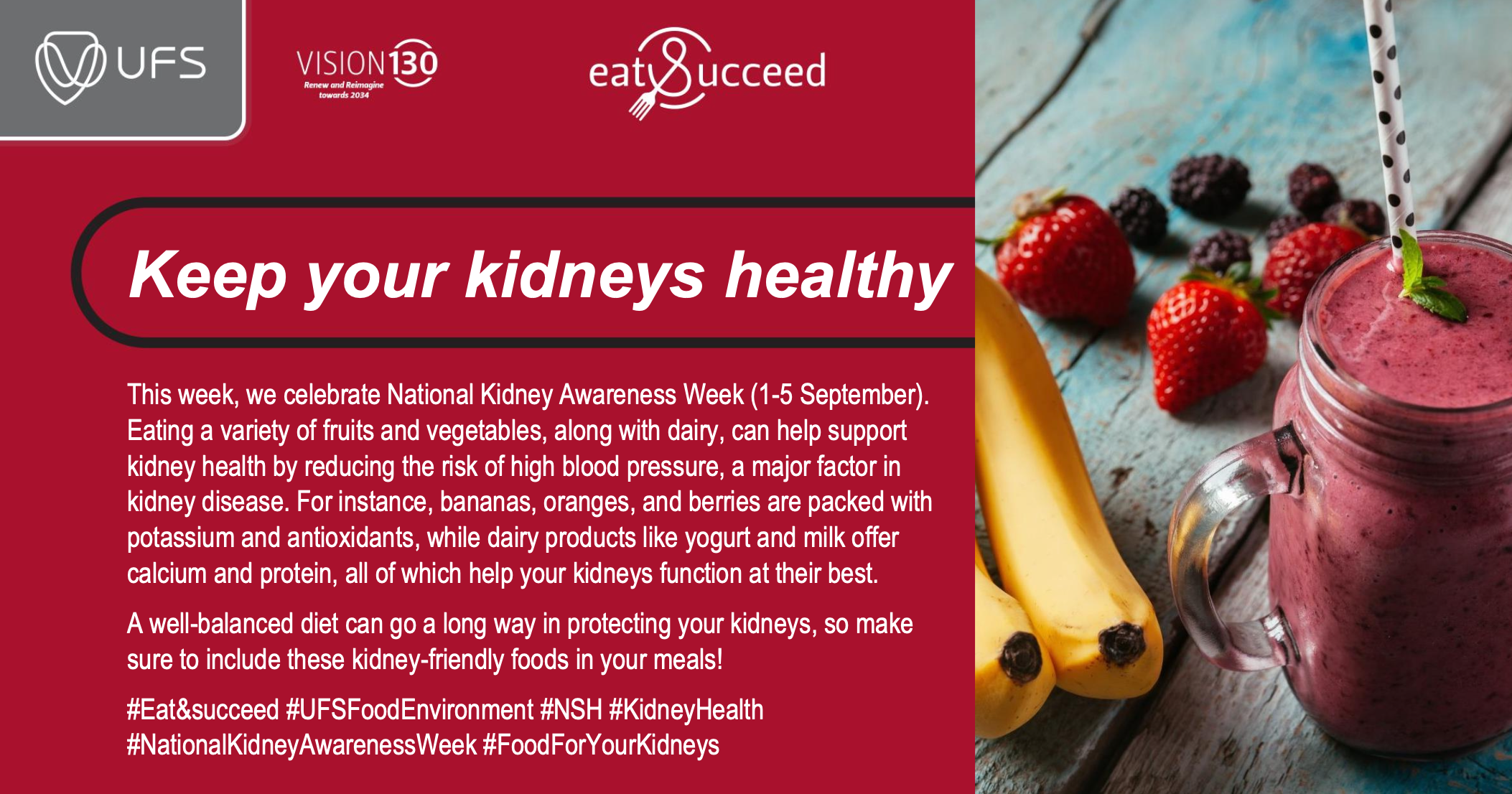 1 September - Supporting kidney health